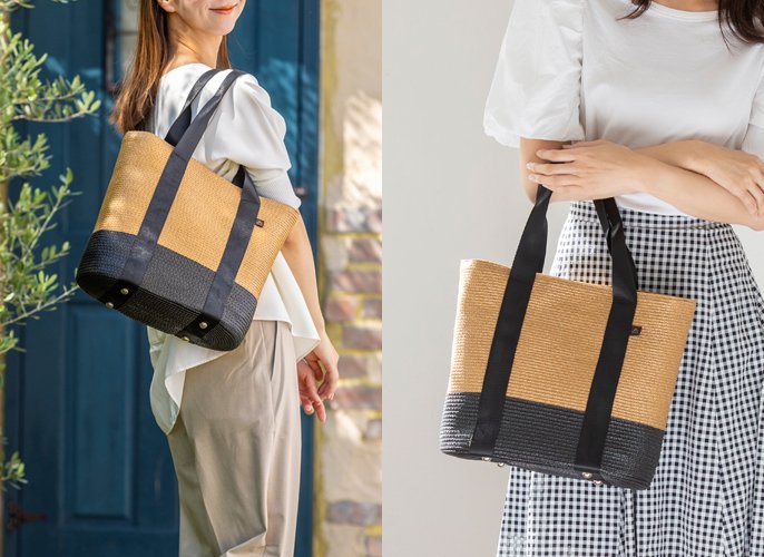 かごバッグの巾着って開け閉めがめんどくさい」と思わせない かごバッグの巾着って開け閉めがめんどくさい」と思わせない
